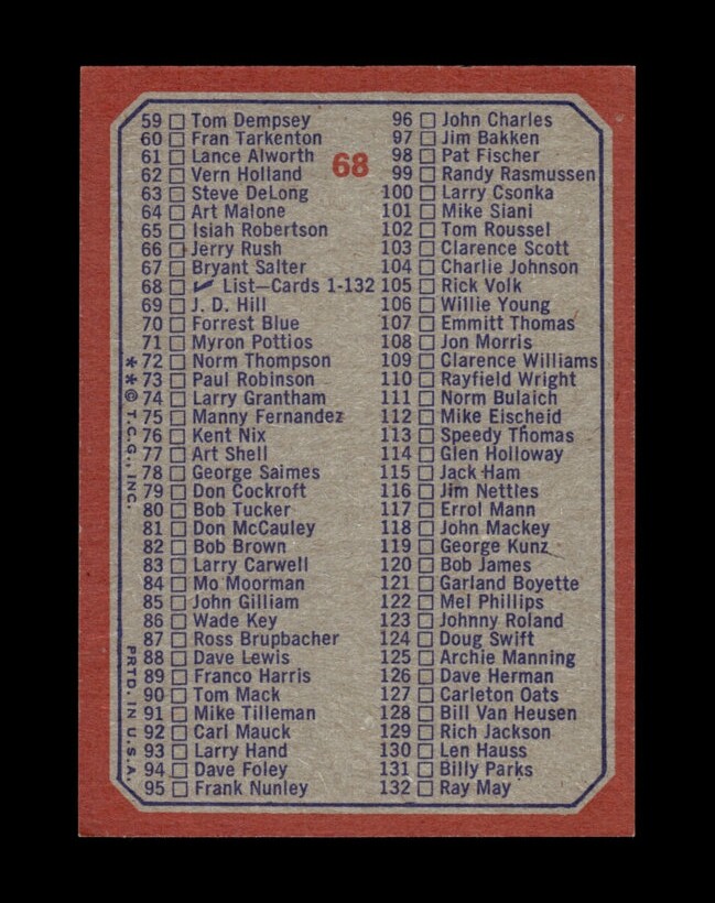 1973 Topps Set-Break # 68 Checklist 1-132 NR-MINT *GMCARDS* | eBay