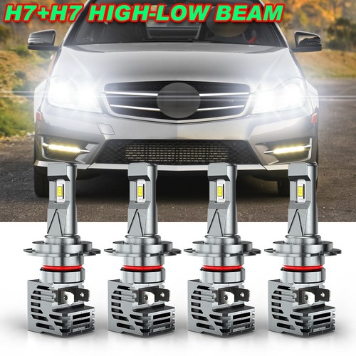 H7+H7 Combo LED Headlight Kit For Mercedes-Benz C250 C300 C350 Hi-Low ...