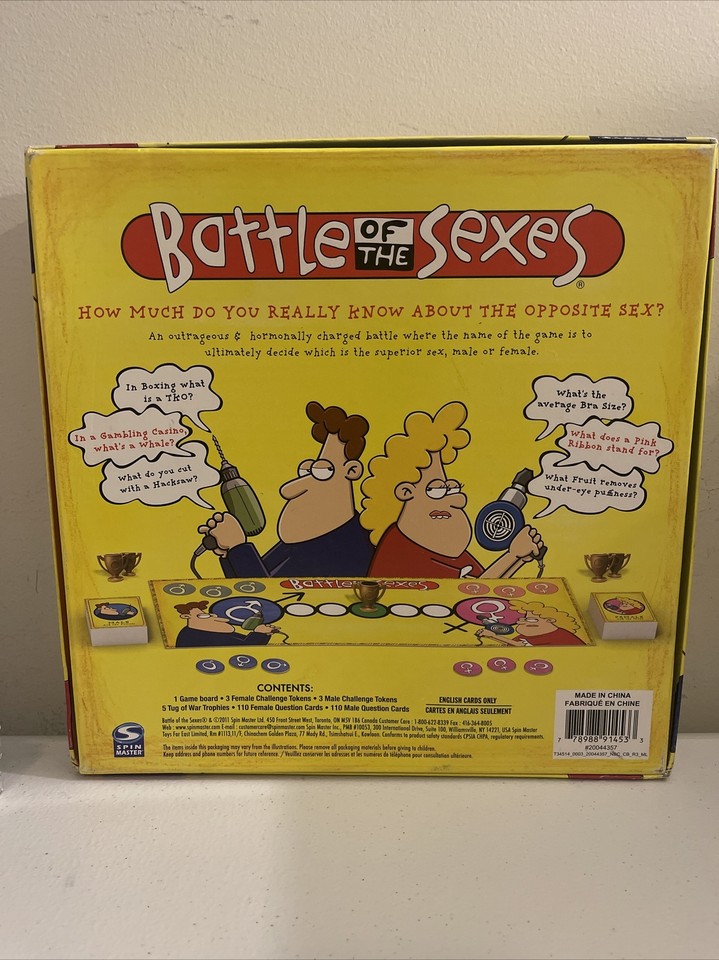 Battle of the Sexes Adult Board Party Trivia Card Game Men vs Women ...