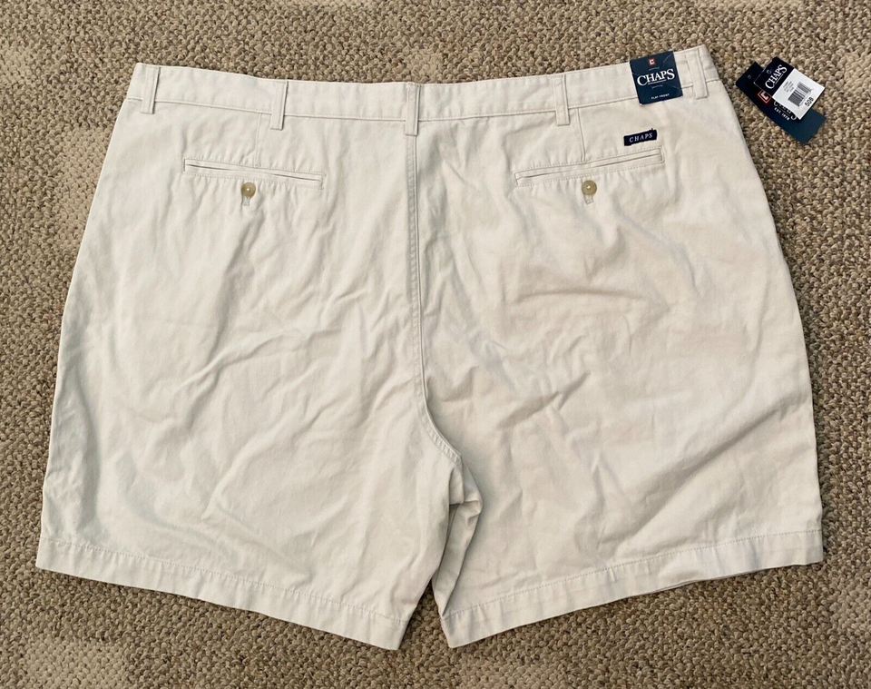 CHAPS Flat Front Casual Shorts Stone Beige Size 50B Big | eBay
