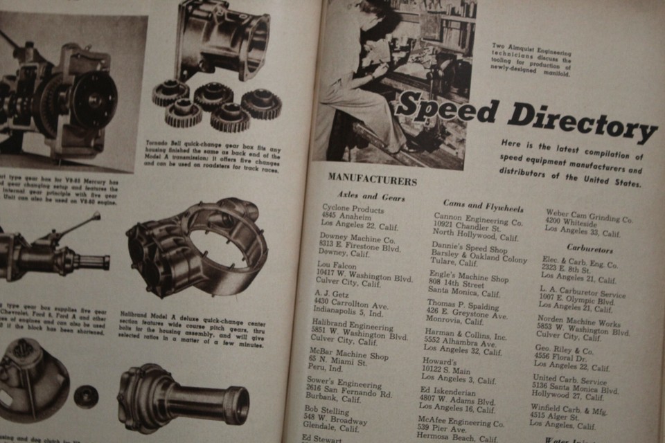 1950 HOT ROD Handbook VINTage History RACING Bonneville SCTA Drags ...