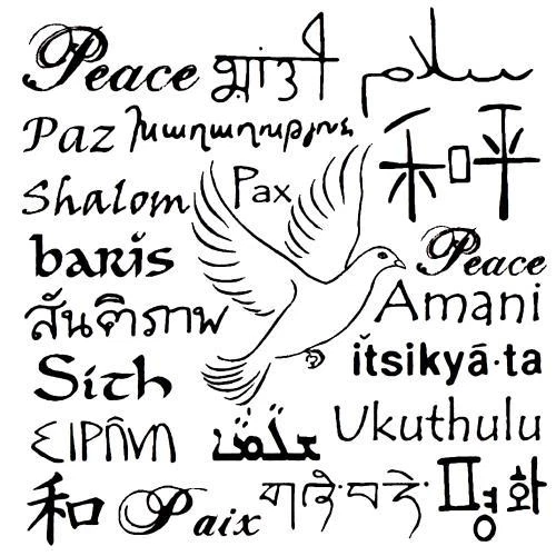 The Word Peace In Different Languages