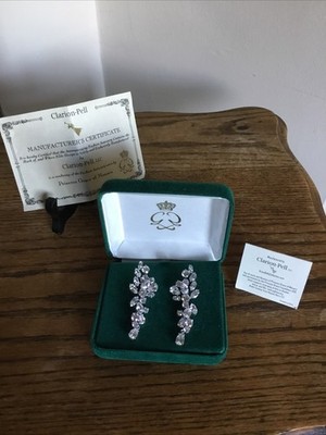 Stunning Clarion-Pell Rhinestone Drop Earrings Grace Kelly Collection ...