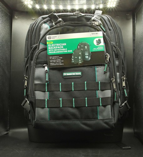 Commercial Electric Electrician's Backpack W/Detachable Troubleshooting ...
