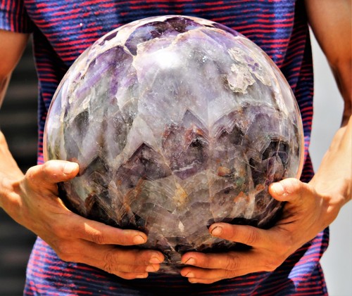 11"/59 lb Huge Purple Amethyst Crystal Healing Chakras Stone Decorative ...