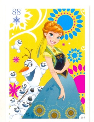 2014 Topps Disney FROZEN 2 - Frozen Fever Neon Card #105 - Anna & Olaf ...