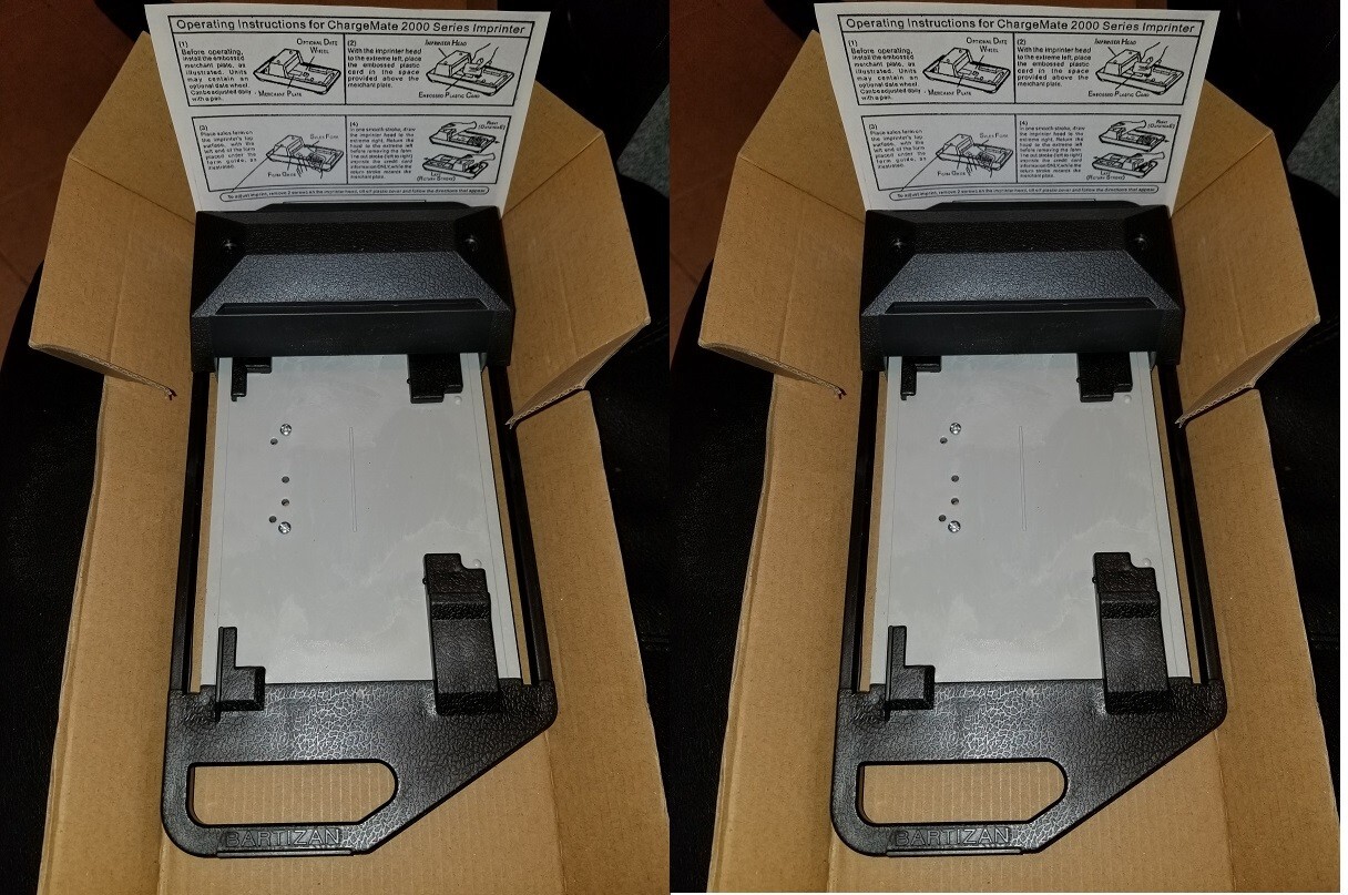 TWO (2) NEW 4000 Addressograph Bartizan Flatbed Credit Card Imprinter ...