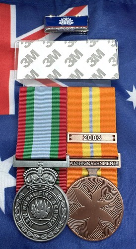 NSW RFS Medal & ACT Medal 2003 Award, Bushfire Citation, Mounted | eBay ...