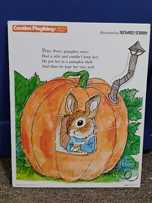 HTF Vintage Richard Scarry Tray Puzzle Nursery Rhyme Peter Peter ...