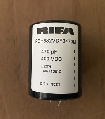 SET OF 2 RIFA PEH532VDF3470M CAPACITORS 470 uF +/-20% 400 VDC -40/+105C ...