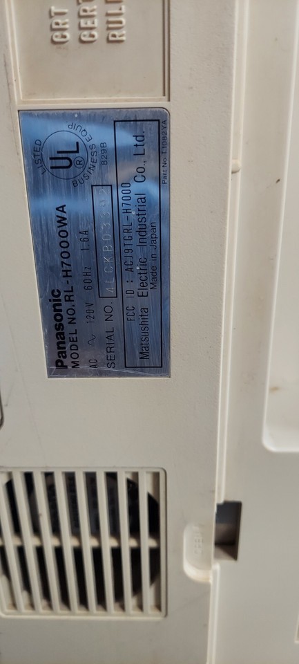 Vintage Panasonic Sr. Partner RL-H7000W Portable IBM-PC Compatible ...