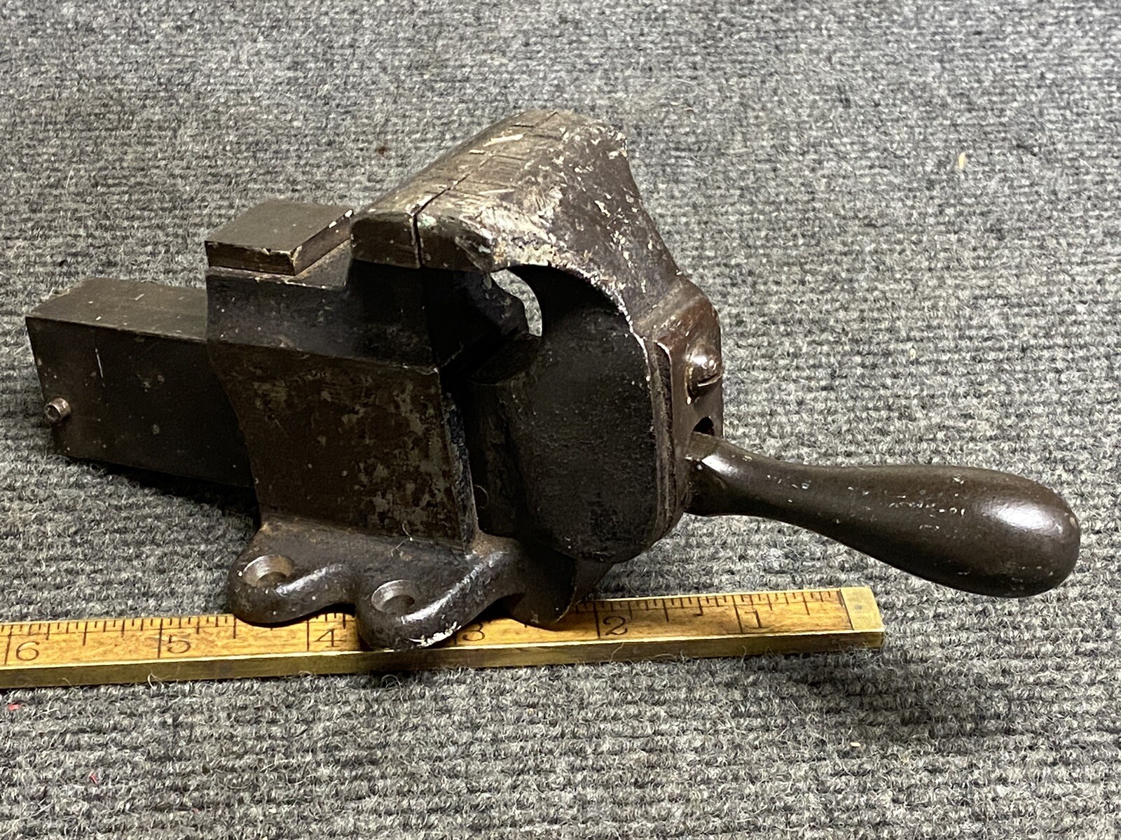 Rare Vintage Vise 1-7/8” Lever Action Halls Patent Fixed Base Baby ...