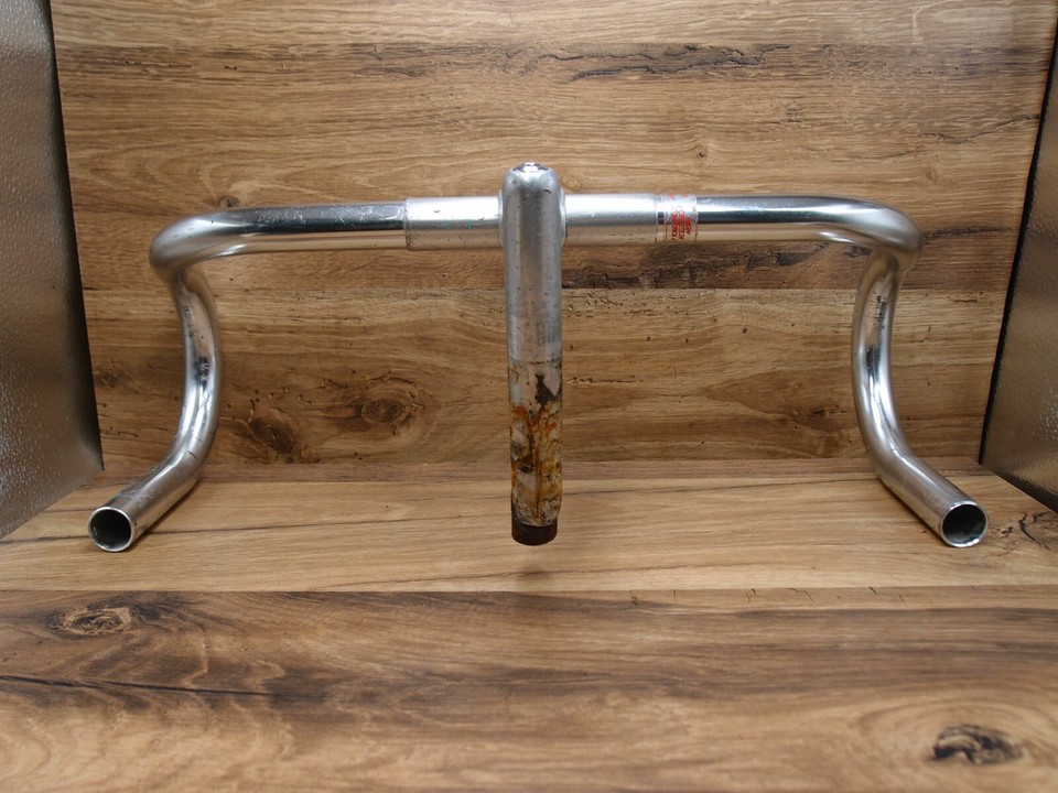 drop bar handlebar 3 TTT made in Italy + quill stem SR VIA Japan 22 mm ...