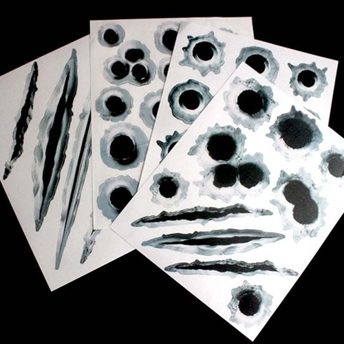 1PCS Creative Car Styling 3D Fake Bullet Hole Gun Shots Funny Car ...