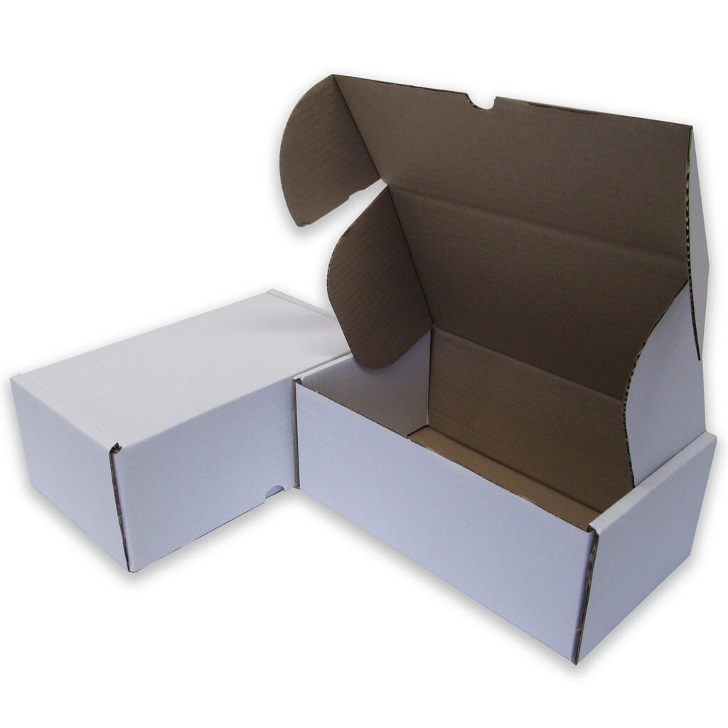 WHITE SHIPPING CARDBOARD BOXES POSTAL MAILING GIFT PACKET SMALL PARCEL ...