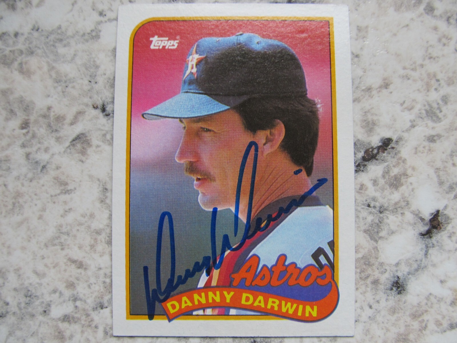 Astros Danny Darwin Signed Autographed 1989 Topps Nr.Mint | eBay
