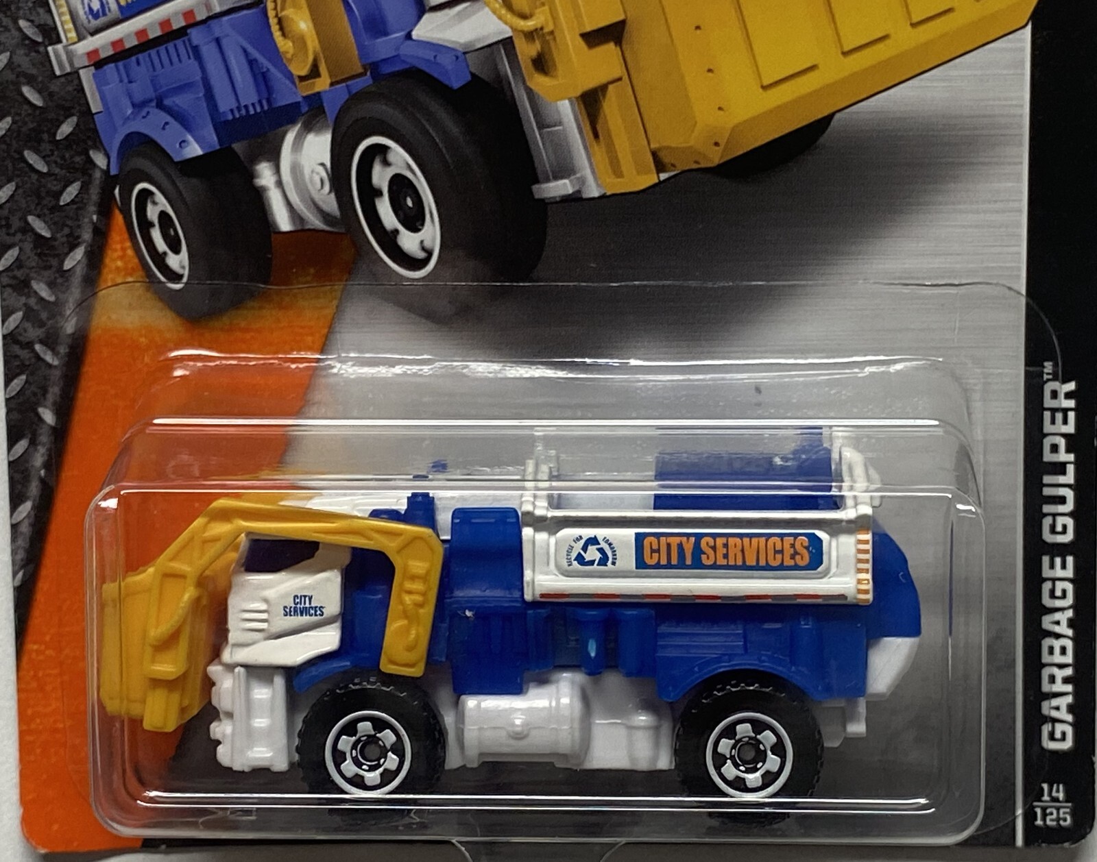 Matchbox 2016 MBX Adventure City Garbage Gulper Front Load Garbage ...