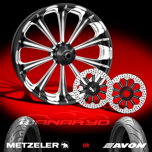 Performance Machine 21 x 3.5″ Revel Platinum Front Wheel Kit Harley ...