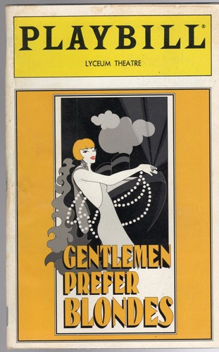 GENTLEMEN PREFER BLONDES April 1995 Playbill: KT Sullivan, Karen ...