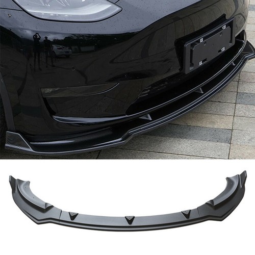 For 20-24 Tesla Model Y Front Bumper Lip Splitter 3PCS Matte Carbon ...