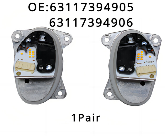 1 Pair Headlight Turn Signal LED Control Module 63117394905 For BMW F12 ...