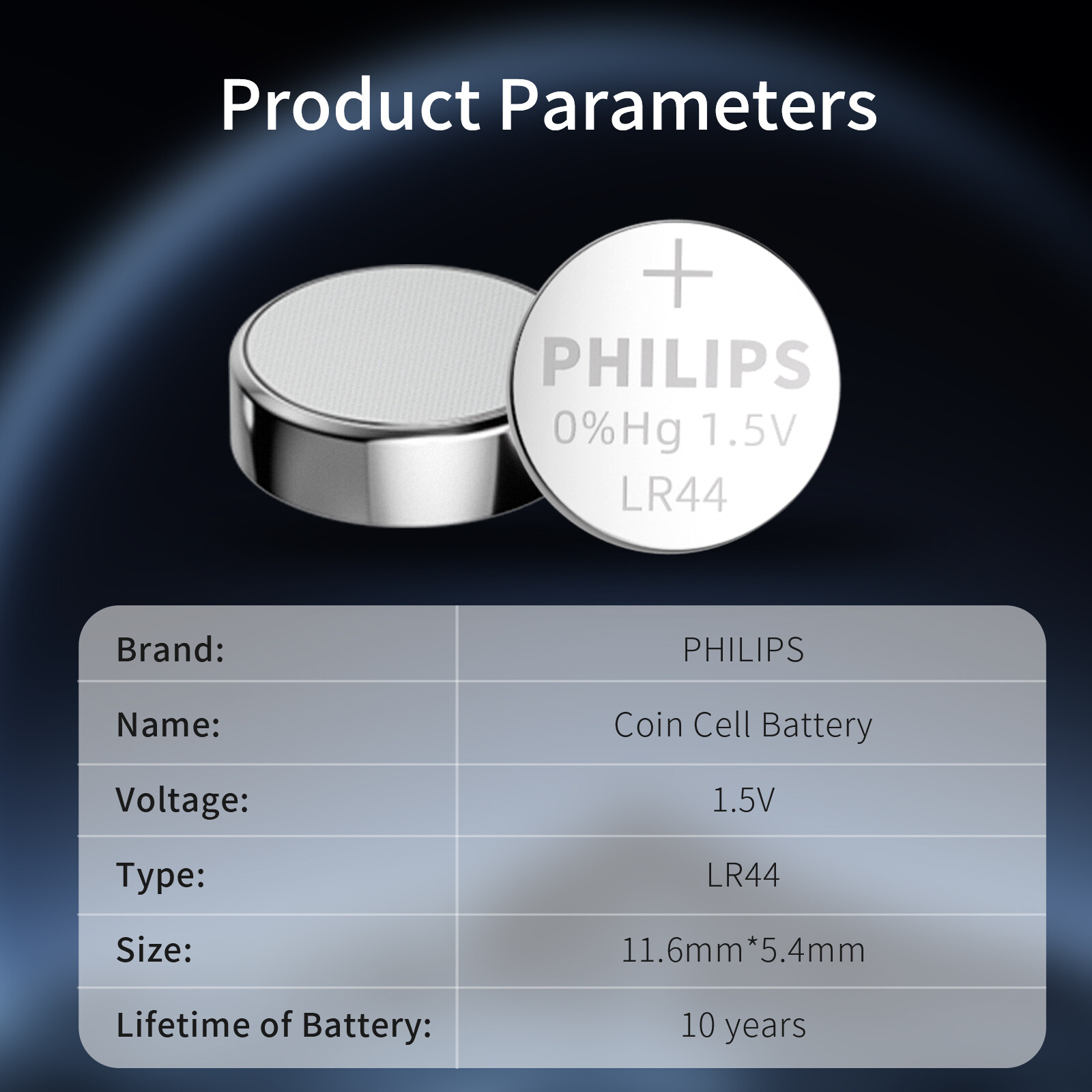 40x Philips LR44 Button Cell 1.5V Alkaline Battery AG13 A76 357 Watch ...
