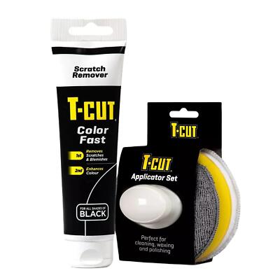 T-Cut Scratch Remover Color Fast Paint Restorer - Black - 150g + Wax ...