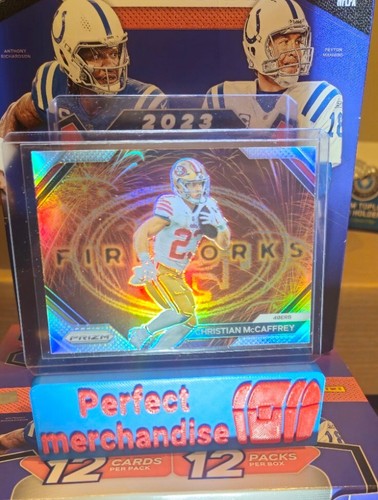 2023 PANINI PRIZM CHRISTIAN McCAFFREY FIREWORKS SILVER PRIZM SP INSERT ...
