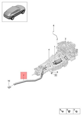 Genuine PORSCHE Macan 95B Exhaust Pipe 95B253350L | eBay