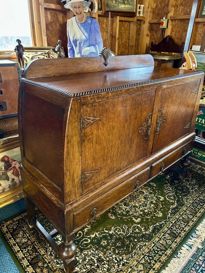 Edwardian Carved Oak Buffet Sideboard – c.1905–1915 | eBay UK