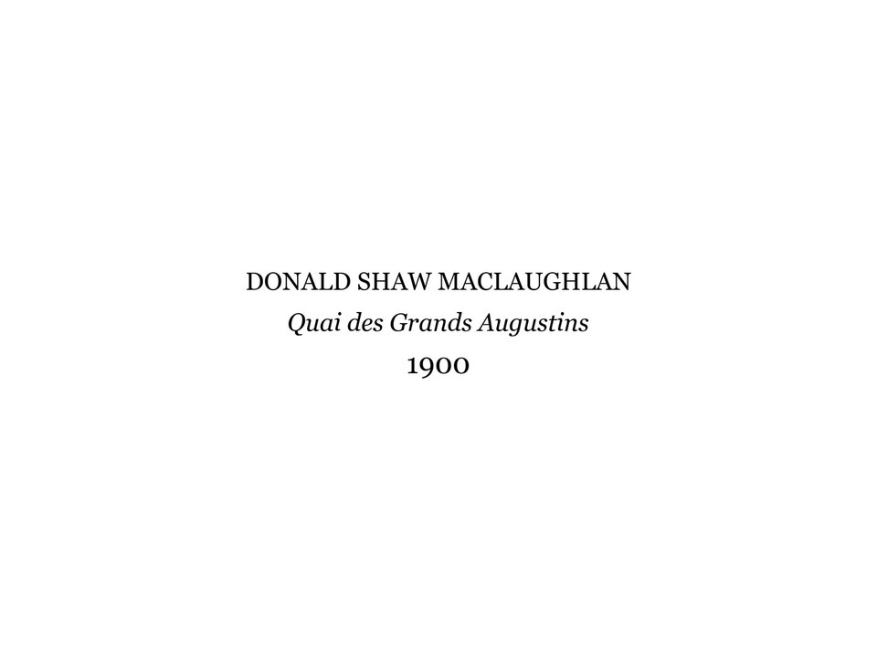 Quai des Grands Augustins by Donald Shaw MacLaughlan - A5 Art Print ...