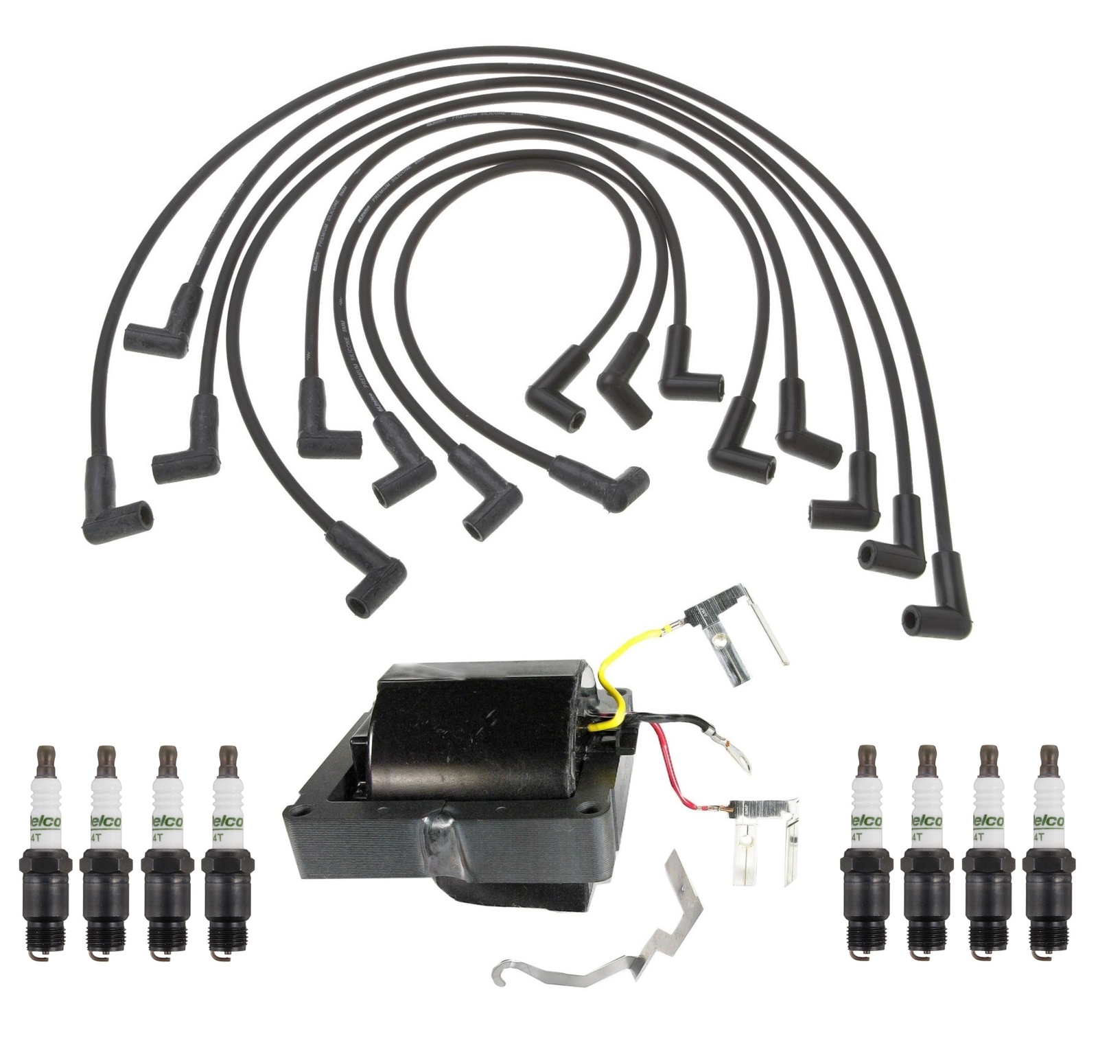 Ignition Wires Coil 8 Spark Plugs Kit ACDelco For GMC C15 C25 C35 K15 ...