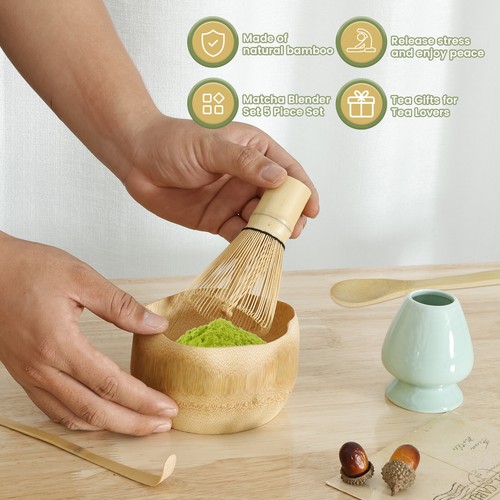5Pcs Japanese Matcha Tea Set for Beginners Matcha Making Starter Kit ...