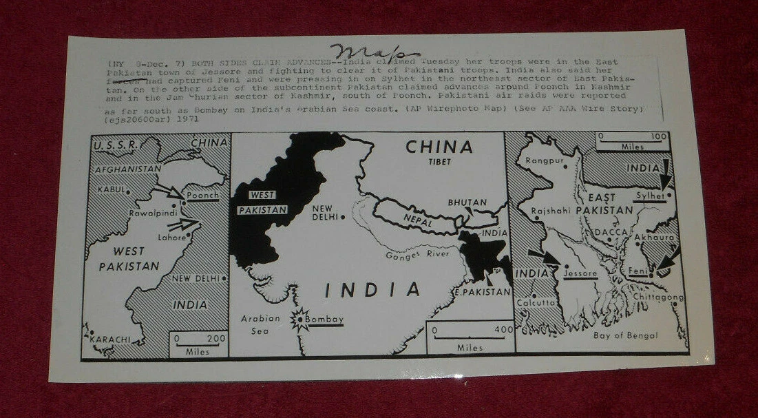 1971 Bangladesh On Map