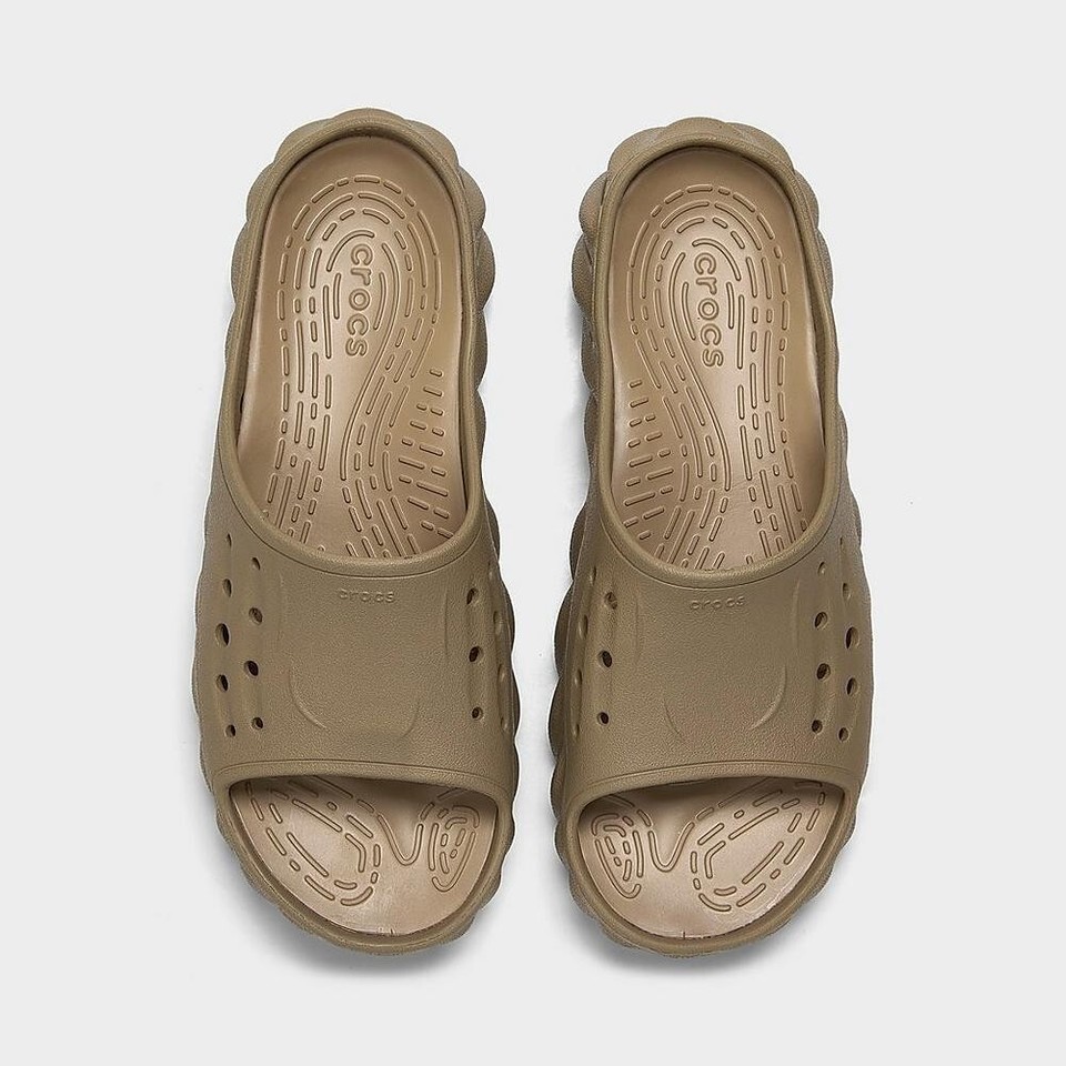 NWT CROCS Men’s CROCS ECHO SLIDES 208170-2G9 TUMBLEWEED | eBay