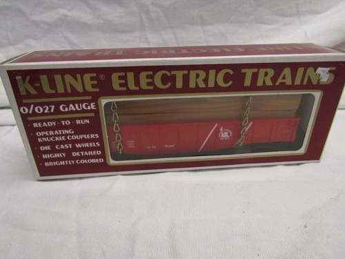 TRAIN FREIGHT CAR K LINE CNJ CLASSIC GONDOLA WITH CRATES O SCALE | eBay