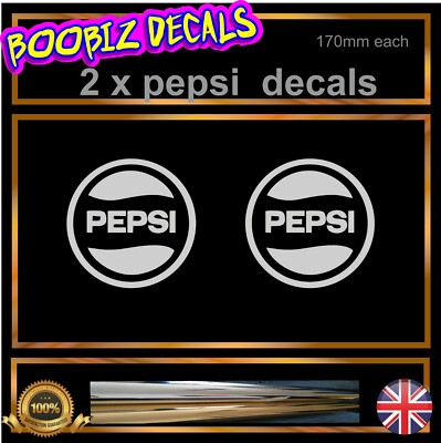 2x metalic pepsi stickers motorsport stickers rally race car decals van ...