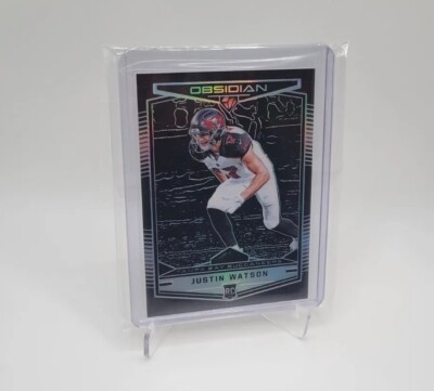 JUSTIN WATSON 2018 Panini Obsidian 41/100 Silver Etch Holo Rookie ...