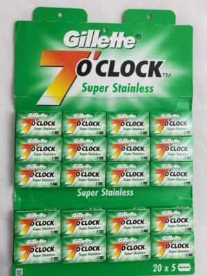 7 O Clock Double Edge Razor Shaving Barber Blades 100 pack-green | eBay