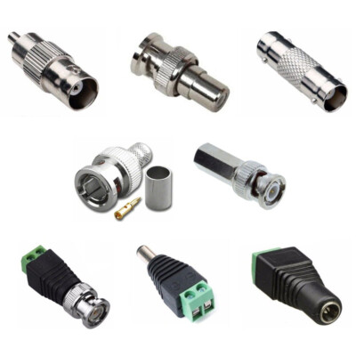 CCTV BNC Coax Crimp Video RCA Phono RG59 Balun Cat5 Joiner Coupler ...