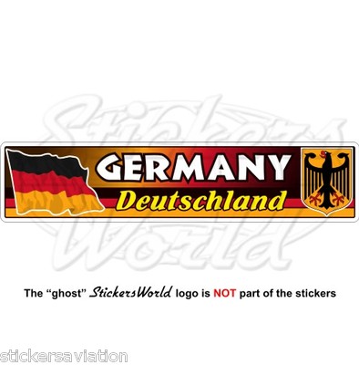 GERMANY German Flag-Coat of Arms Deutschland, DEUTSCH 180mm Vinyl ...