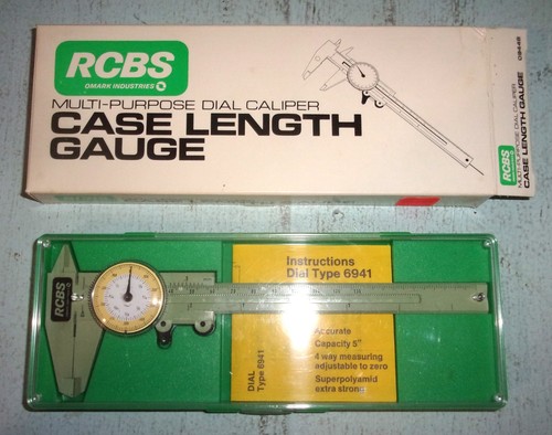 RCBS Multi Purpose Dial Caliper Case Length Gauge in Box Reloading Tool ...