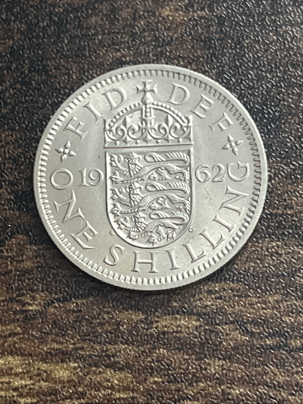 1962 Great Britain UK One 1 Shilling AU Almost Uncirculated Actual Coin ...