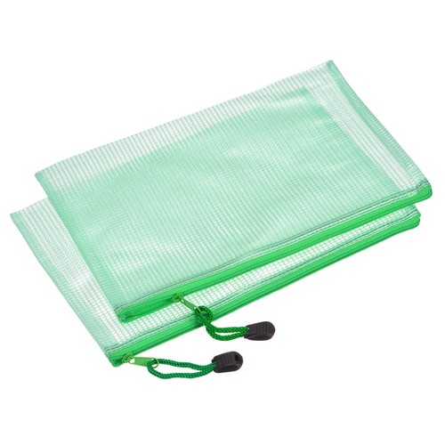 3 Pack Mesh Zipper Bags, B4 Mesh File Pockets Plastic Document Pouch ...