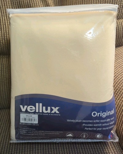 Vellux Original Ivory Full/Queen Blanket Soft Year Round Warm New In Pack 90x90 27399019628| eBay