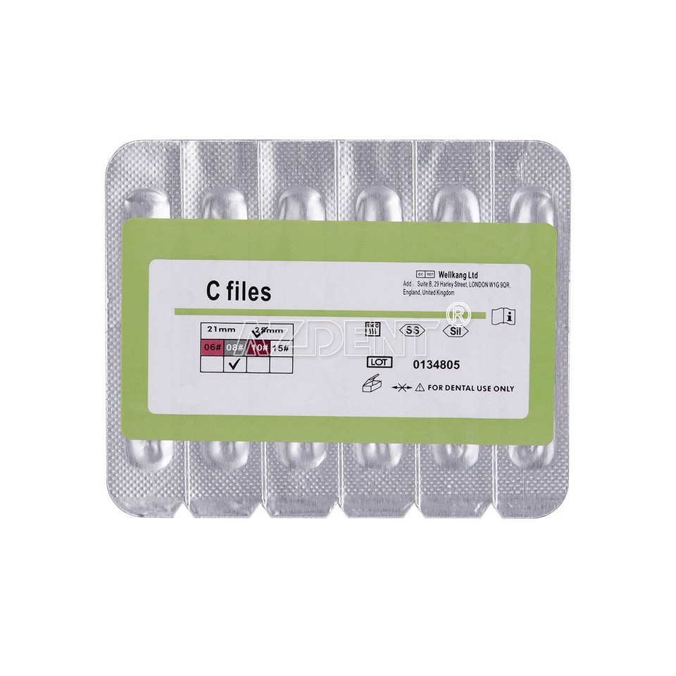 4Type Dental Endodontic C Files Endo Root Canal 25mm for Hand 6#-10 ...