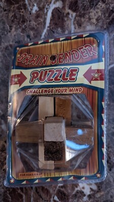 Wooden Brain Bender Puzzle Game for Kids - Wood Challenge Thinking Toy ...