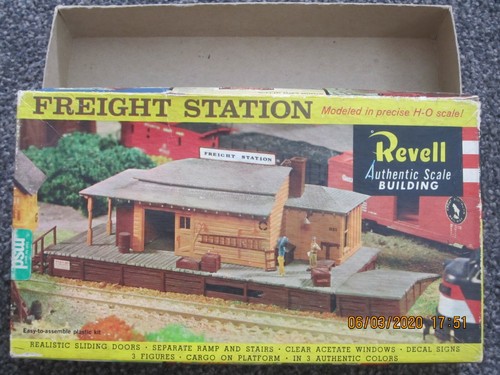 Revell HO model train freight station empty box | eBay