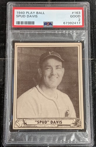 1940 Play Ball Spud Davis PSA 2 GOOD #163 Gorgeous Vintage Pirates | eBay