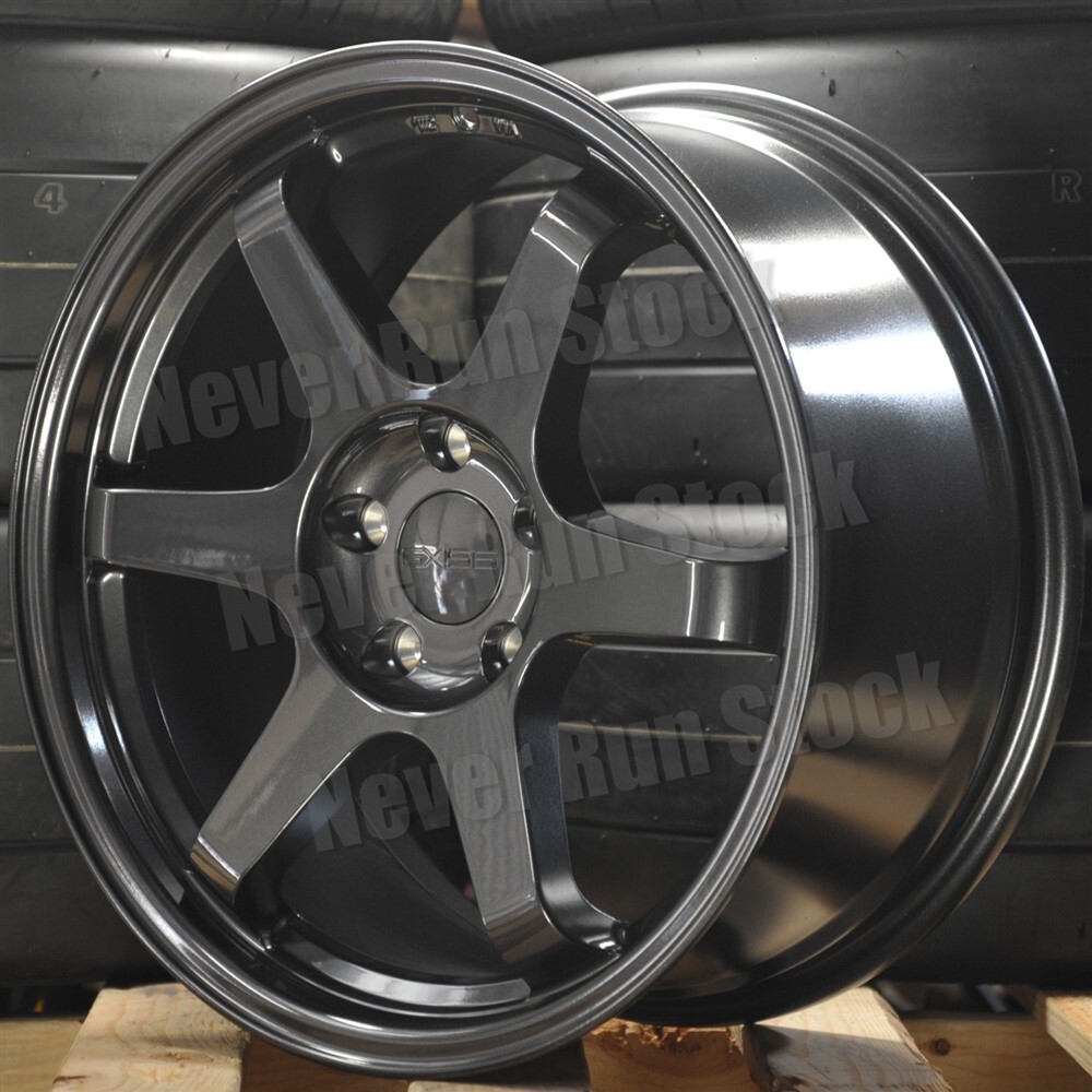 9SIX9 SIX-1 17x8 5x100 35 OFFSET CARBON GRAY TE 6 SPOKES SPORT 4 WHEELS ...